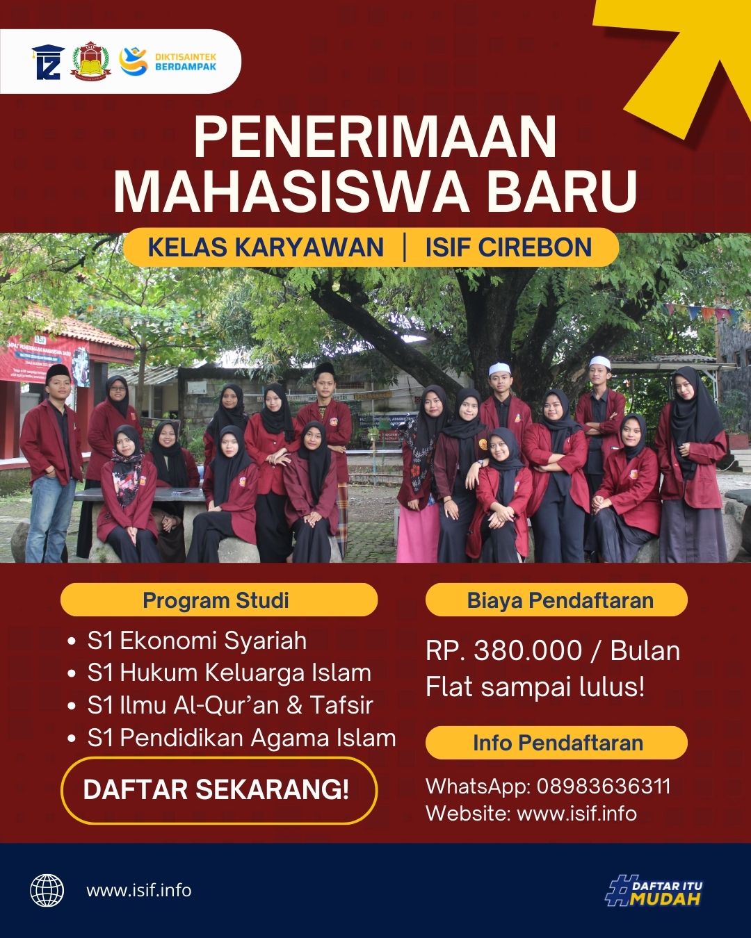 Penerimaan Mahasiswa Baru Kelas Karyawan ISIF Cirebon 2026 :: Kuliah ...