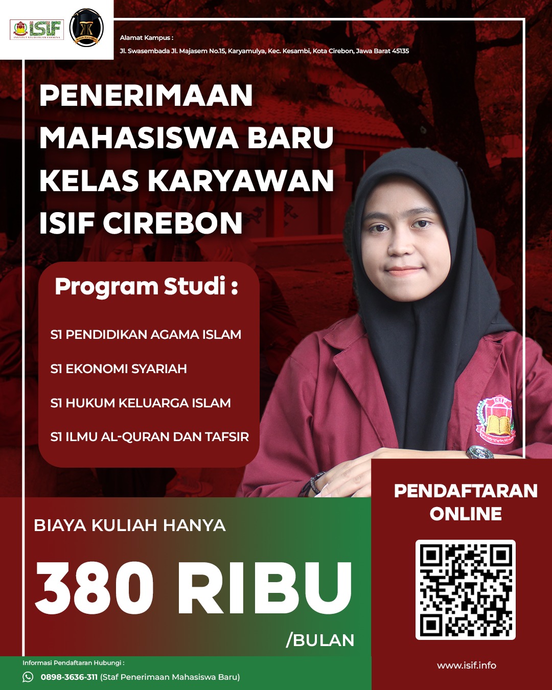 Kuliah Kelas Malam Biaya Murah di K2 ISIF Cirebon :: Kuliah Karyawan