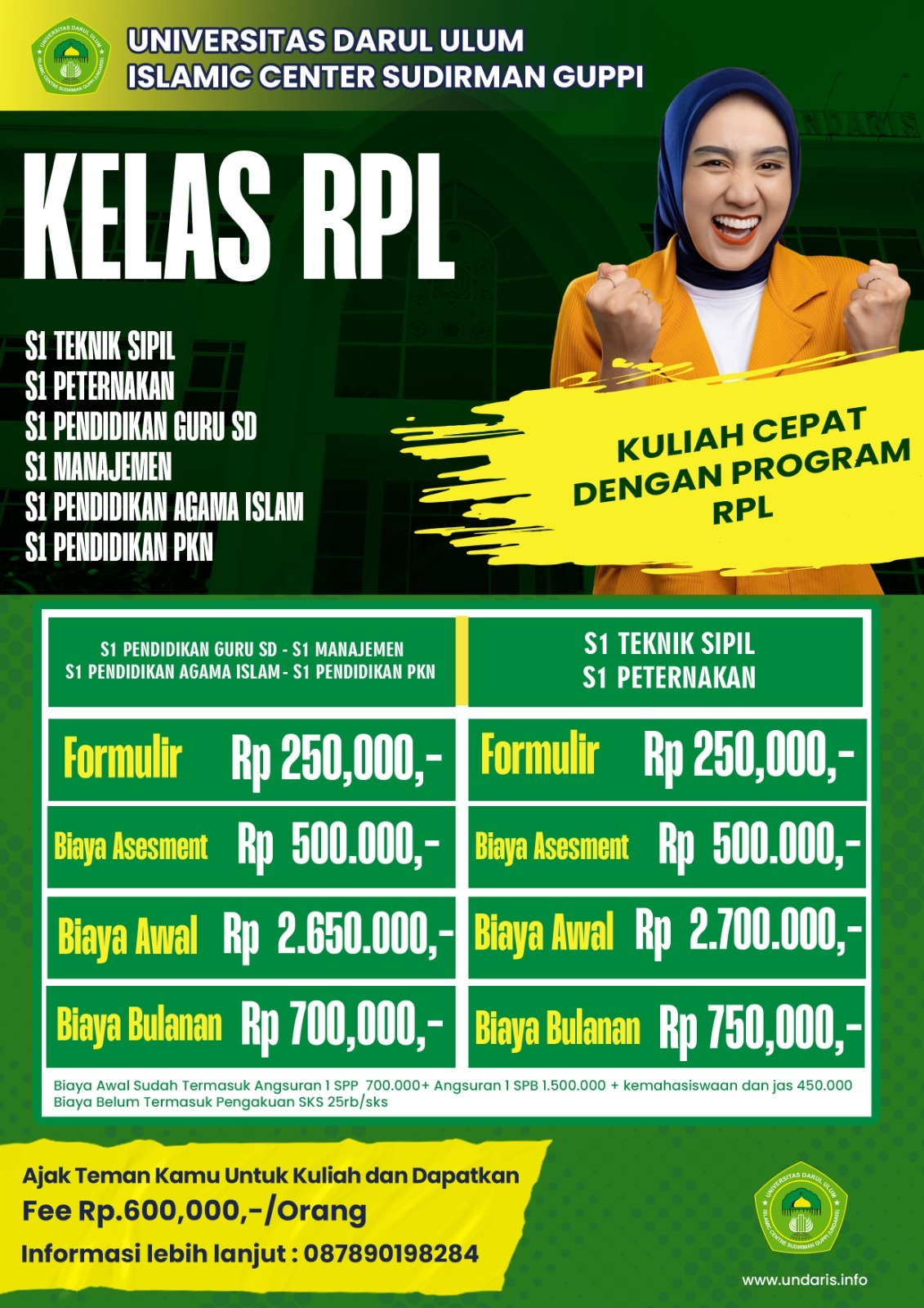 Kuliah Jalur RPL di Undaris Dengan Biaya Murah :: Kuliah Karyawan