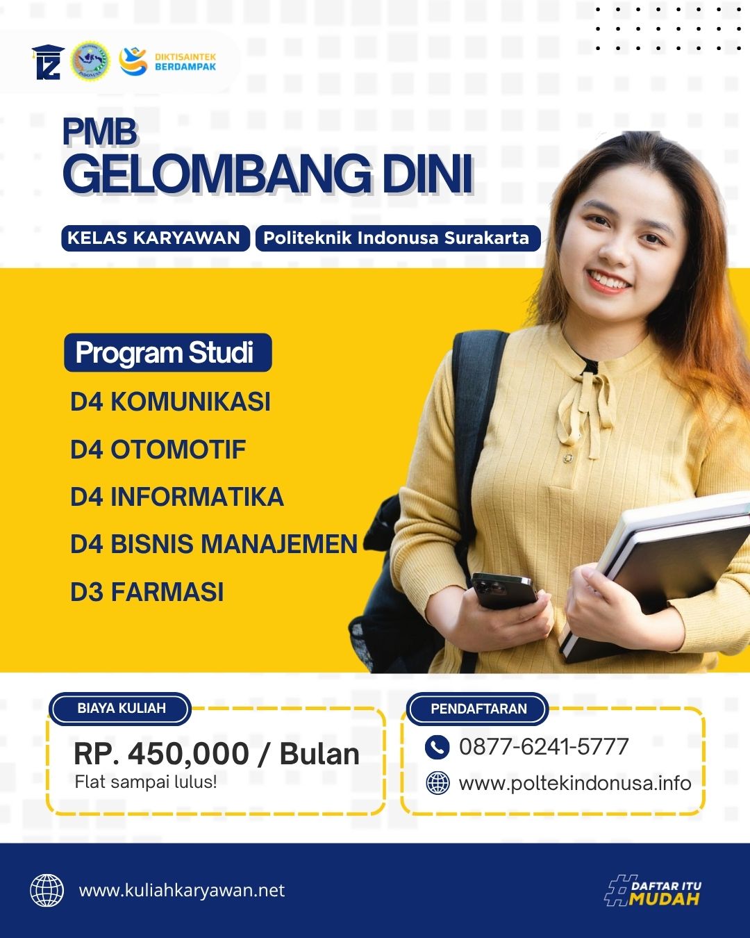 Pendaftaran Politeknik Indonusa Surakarta Gelombang Dini Tahun Akademik ...