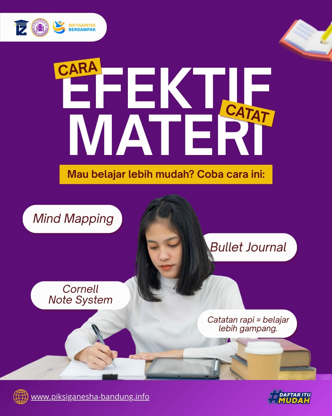 Cara Efektif Mencatat Materi Agar Belajar Lebih Mudah :: Kuliah Karyawan