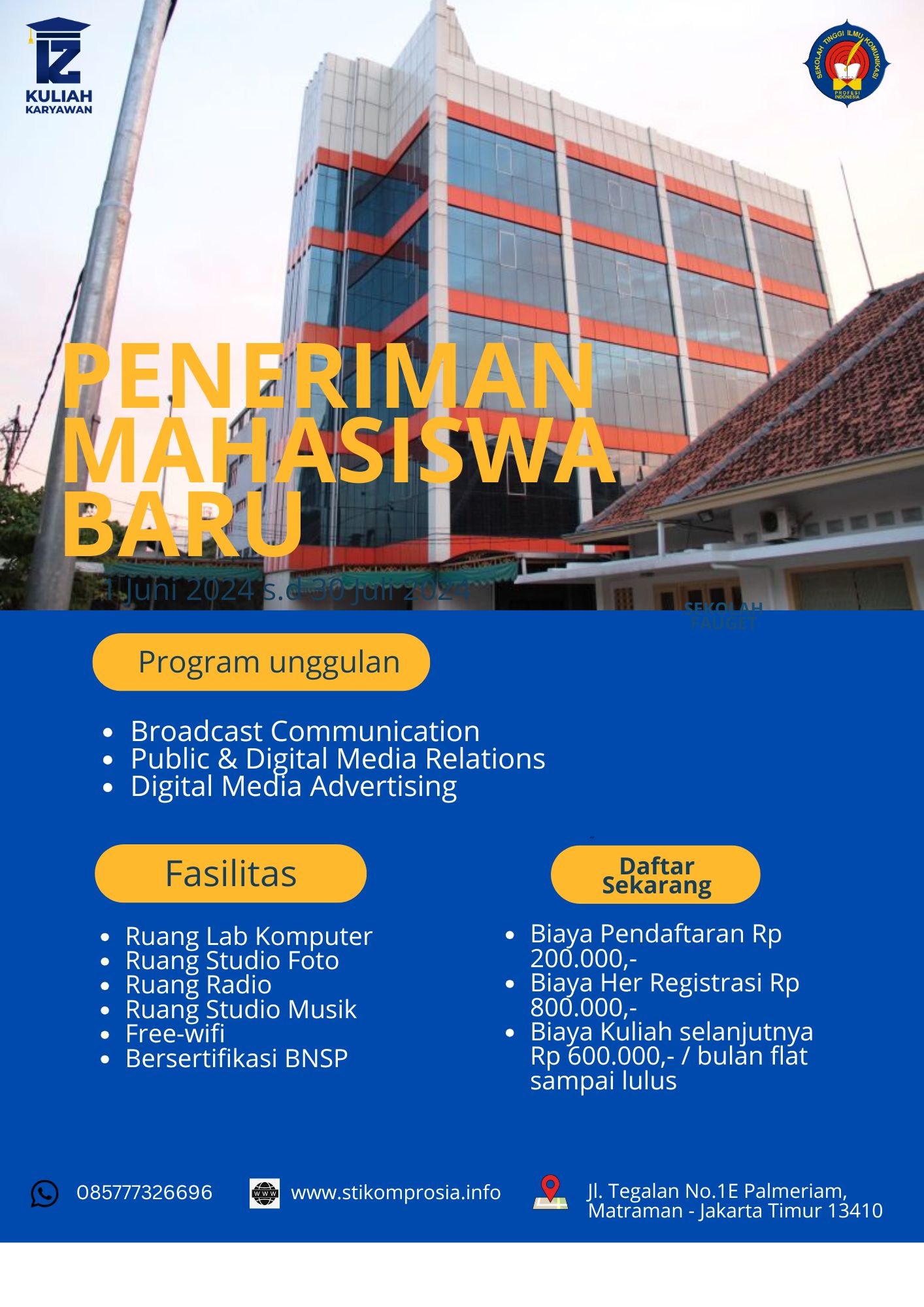 STIKOM PROSIA Perguruan Tinggi di Jakarta Timur :: Kuliah Karyawan