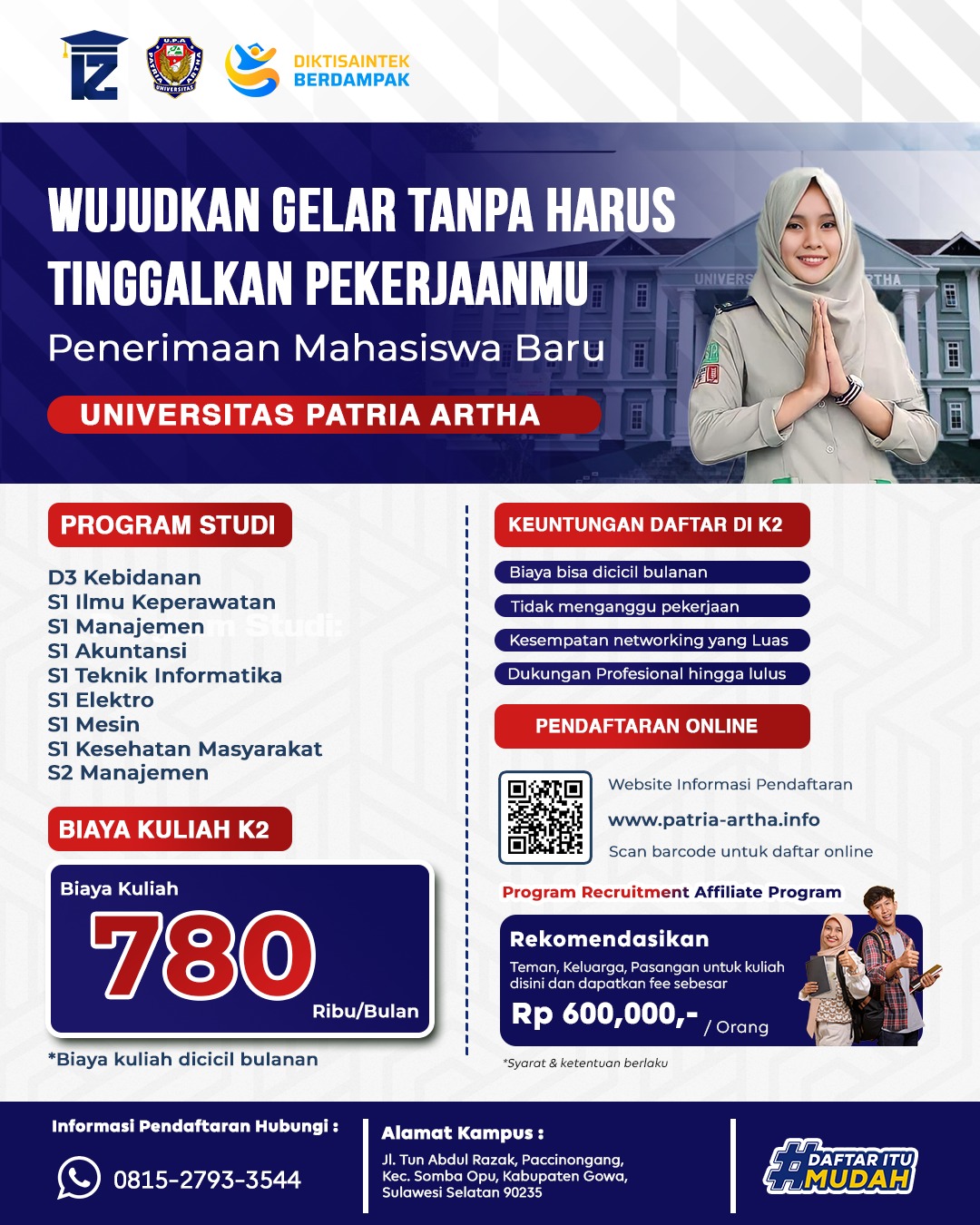 Pilihan Jurusan di Universitas Patria Artha :: Kuliah Karyawan