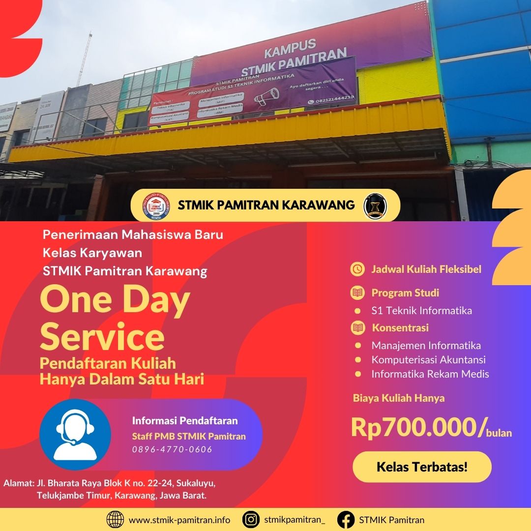 Daftar Kuliah Mudah dengan Program One Day Service di STMIK Pamitran ...