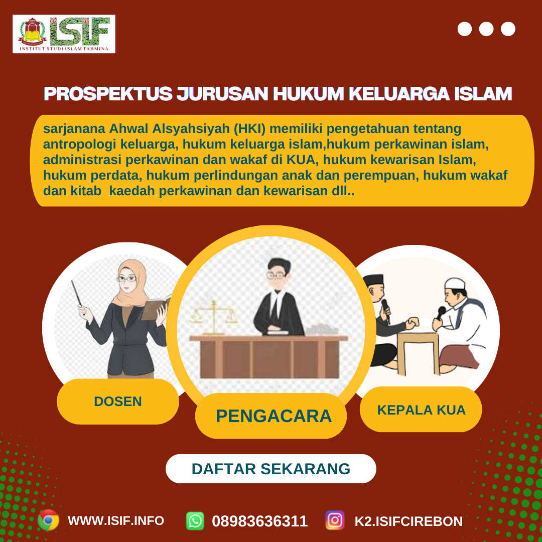Prospek Jurusan Hukum keluarga Islam Kampus ISIF Cirebon :: Kuliah Karyawan